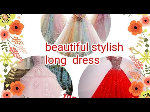 beautiful stylish long dress - YouTube