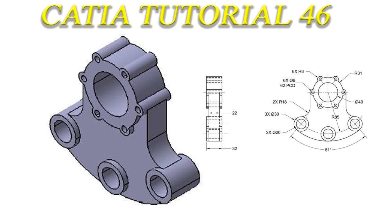 💯 Catia Tutorial # 46 : Machine Block 4 | Advanced Modelling Tools - YouTube
