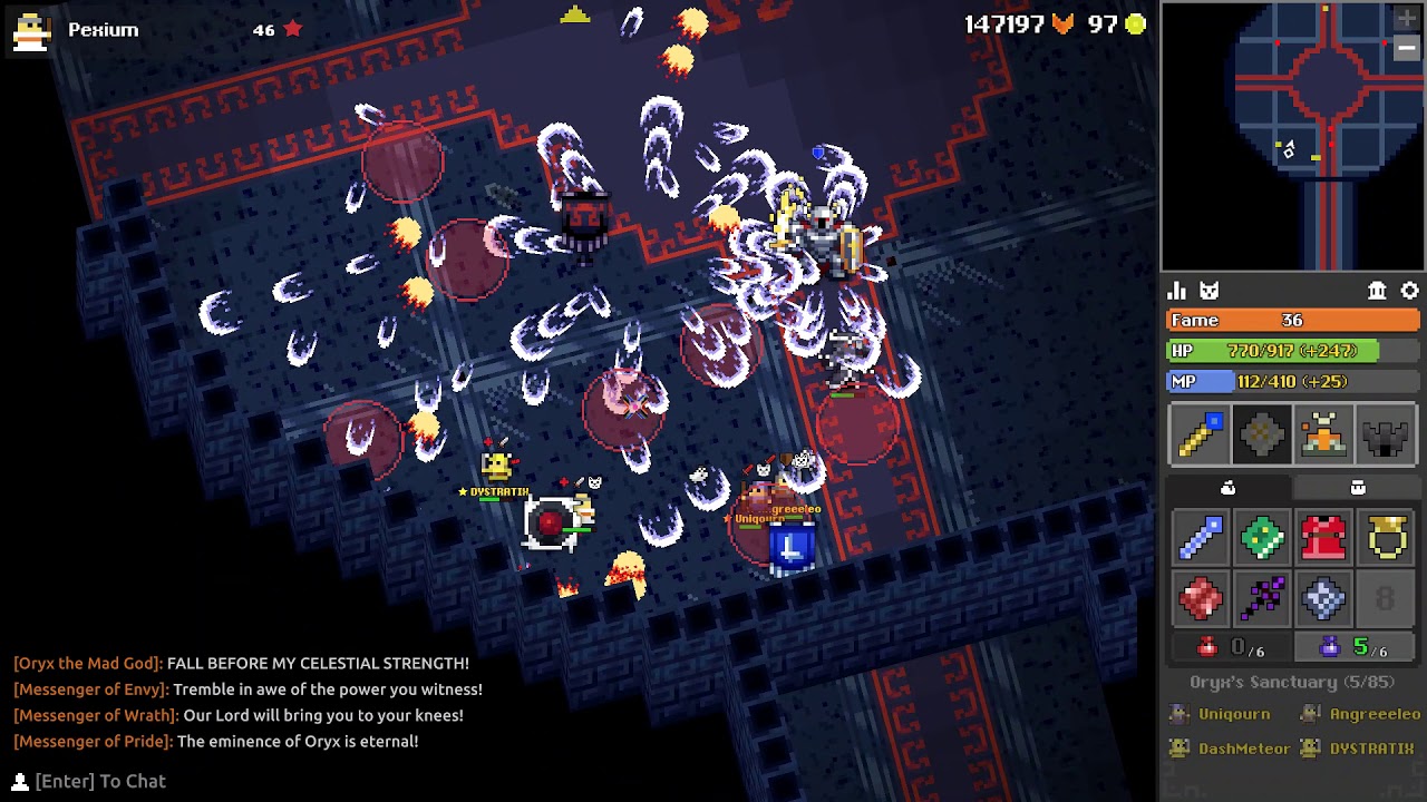 Dodging CELESTIAL POWER Phase - Oryx 3 Testing ROTMG Footage - YouTube