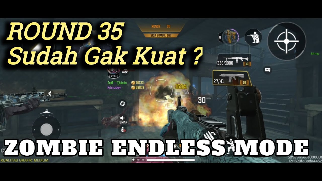 Zombie Mode Endless || Baru Round 35 Sudah Gak kuat | Full 1Jam lebih ...
