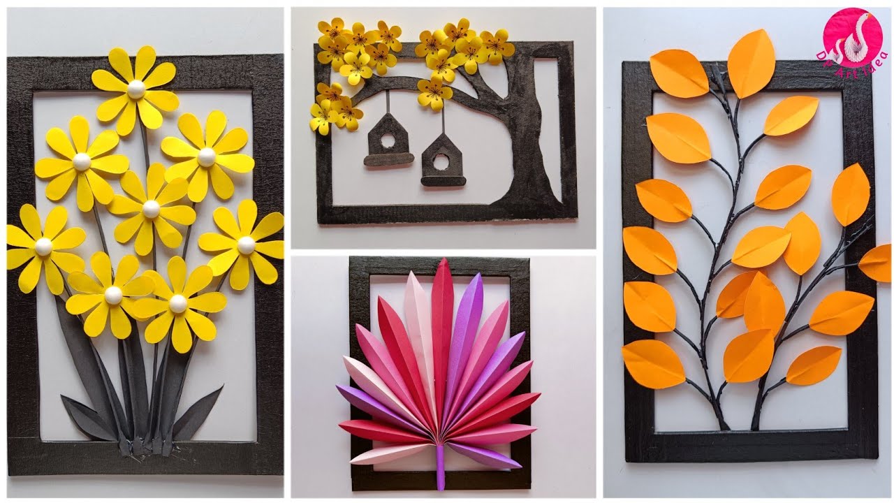 4 Types Amazing Paper Wall Hanging || Paper Craft || Handmade ...