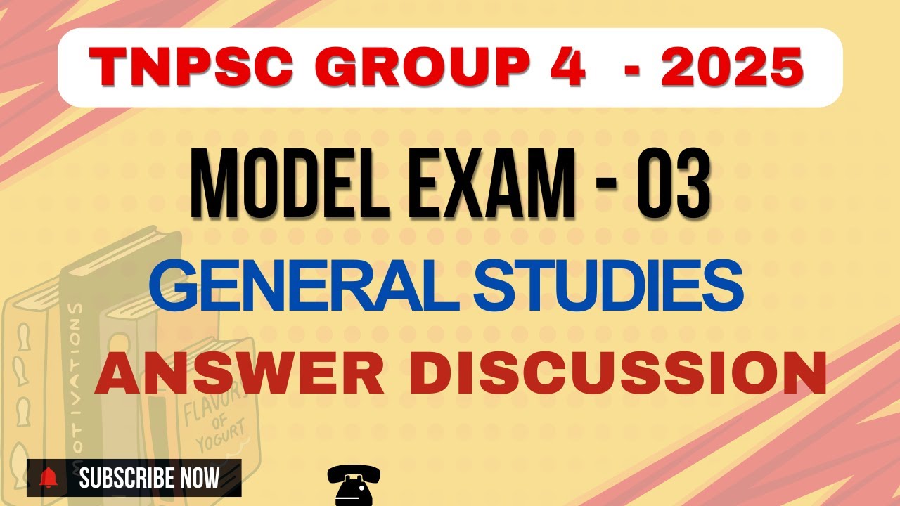 TNPSC 2025 - Group 4 : Model Question Paper 03 - General Studies ...