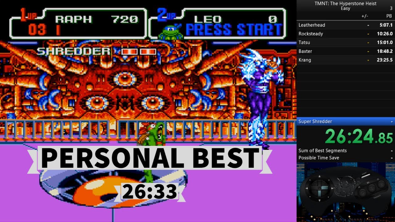 Teenage Mutant Ninja Turtles:The Hyperstone Heist - Speedrun (Easy ...