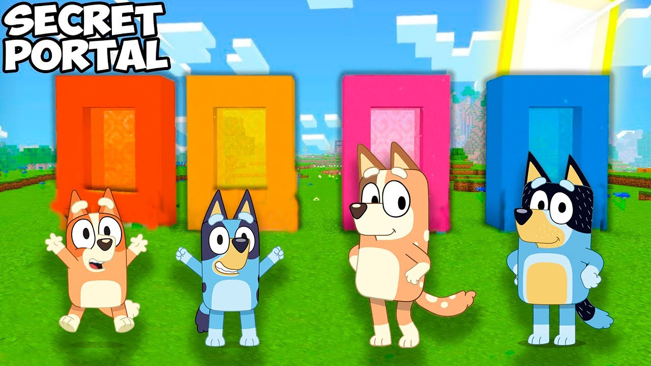 Bluey CHOOSE SECRET PORTAL In Minecraft - YouTube