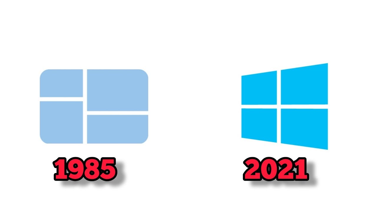 Historical Logos of Microsoft Windows | Evolution of Microsoft Windows ...