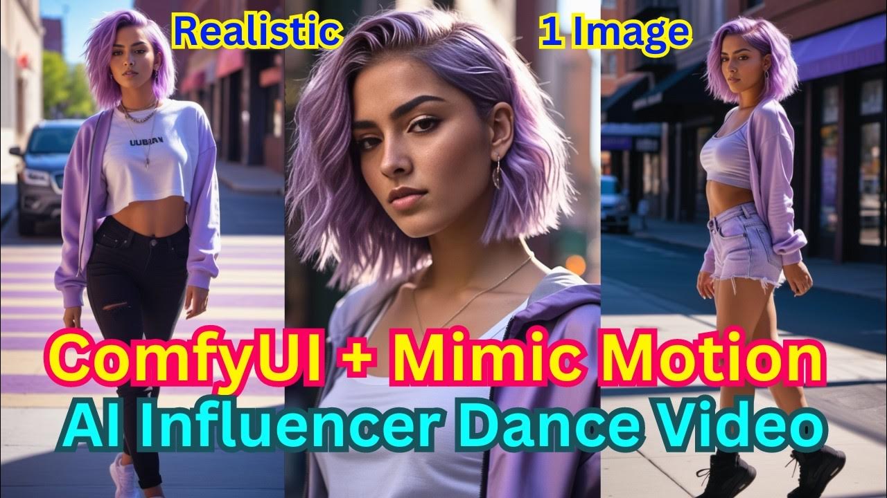 Stable Diffusion ComfyUI Create AI Influencer Dance Video With Mimic Motion - YouTube