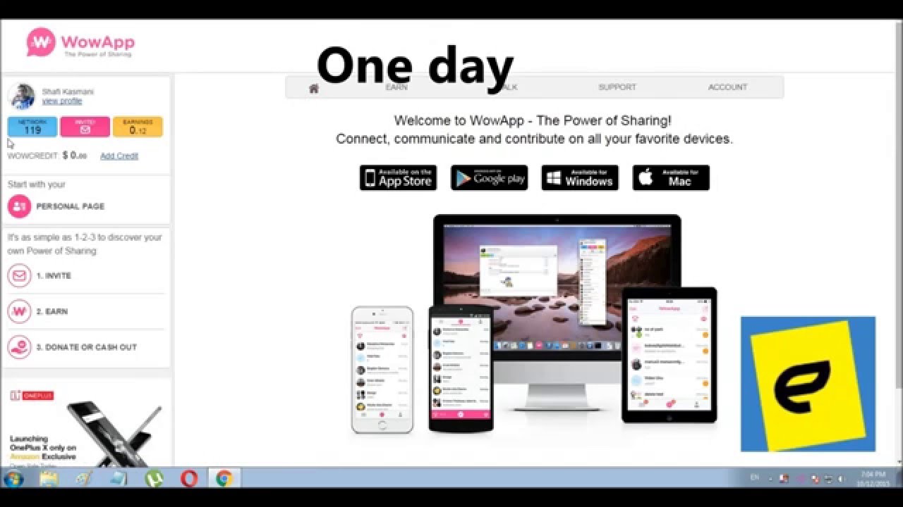 wowapp wow app Tutorials How to work I got 108 earn coins 4 days 720p ...