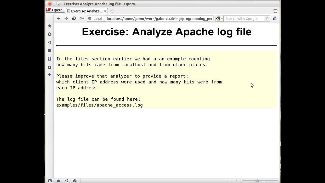 Beginner Perl Maven Tutorial 7 15 Exercise Improve Apache Log Analyzer Youtube