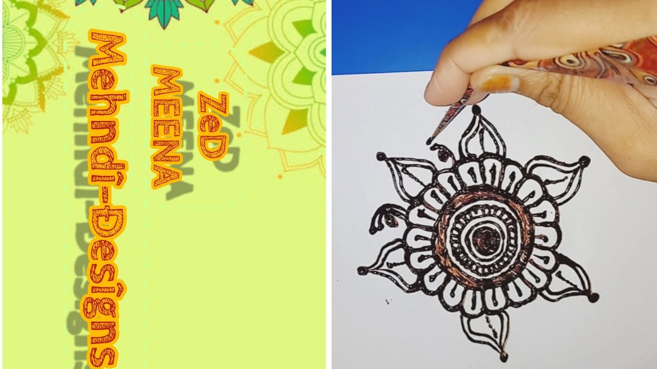 Round mehndi design | simple, beautiful Circle mehndi design | Learn ...