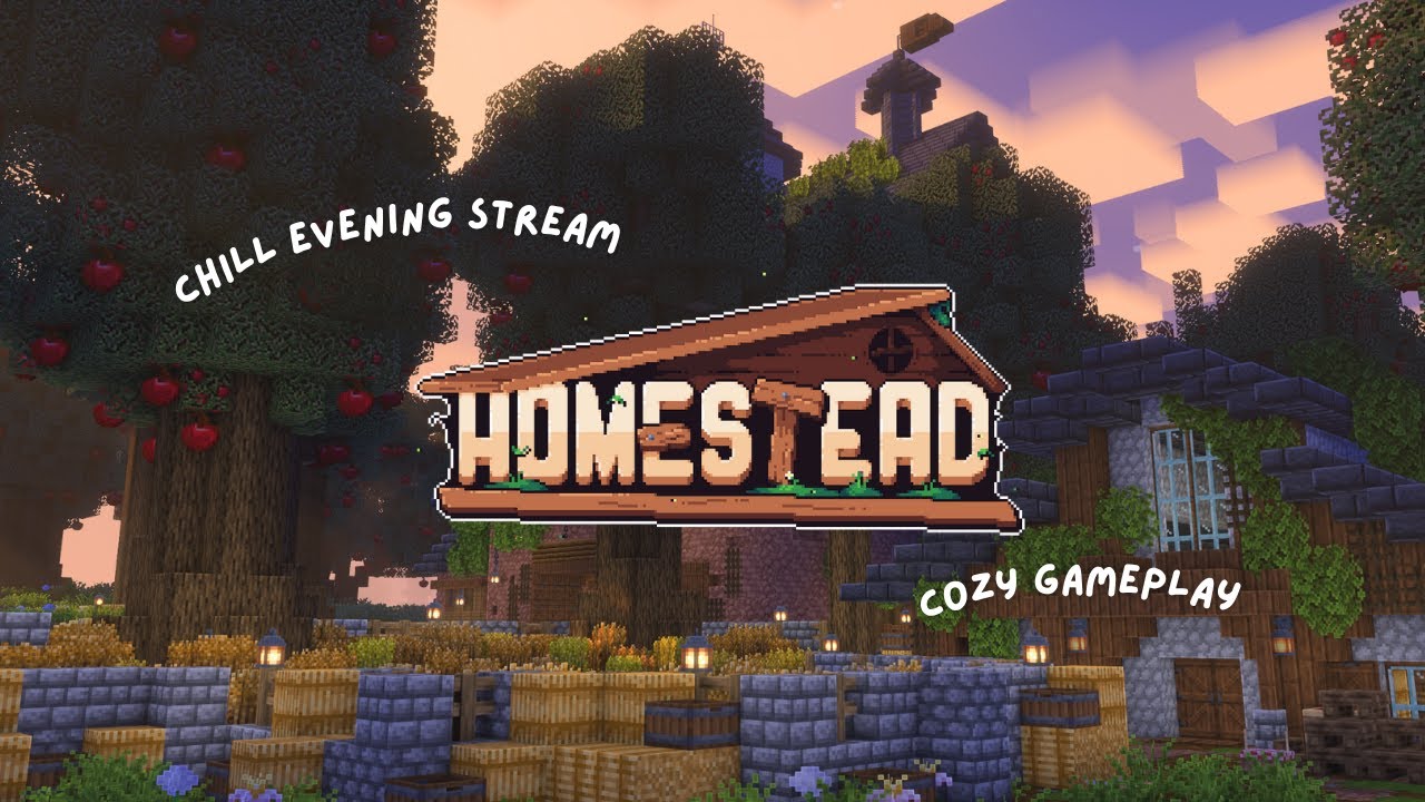 cozy night stream | homestead modded minecraft - YouTube