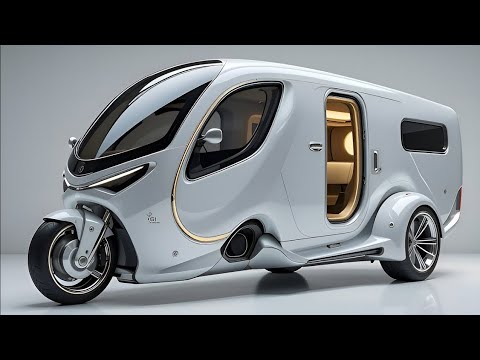 2026 White Electric Tricycle Camper | Next-Gen 3 Wheel RV Innovation & Smart Design Reveal