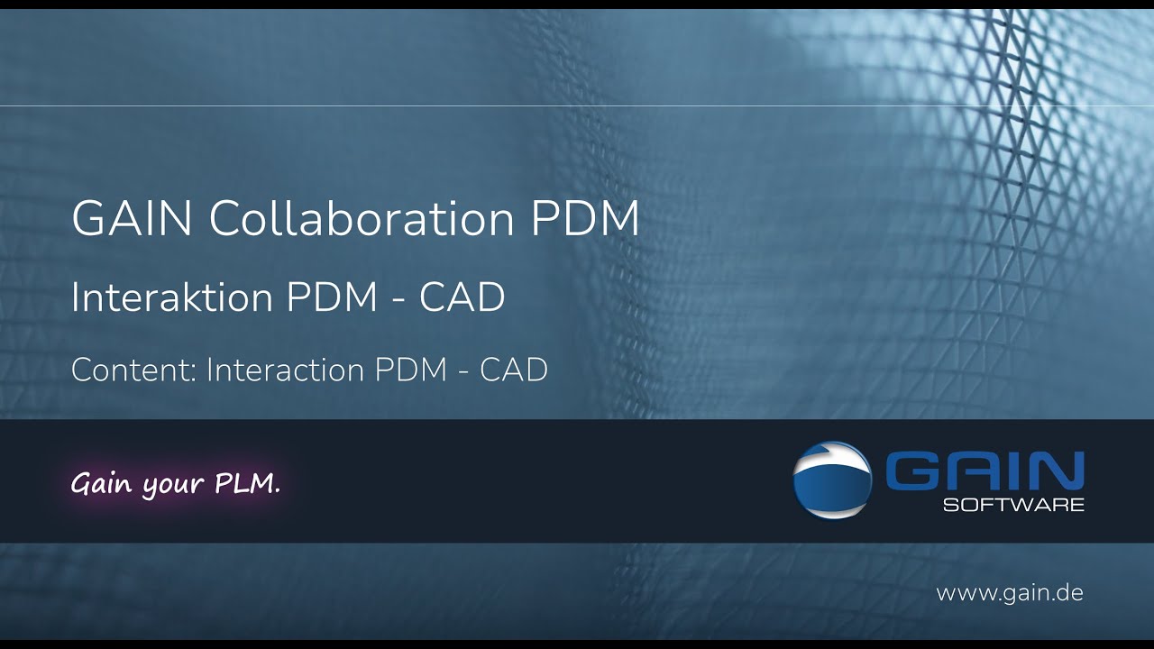 2: Einführung Interaktion PDM - CAD - YouTube