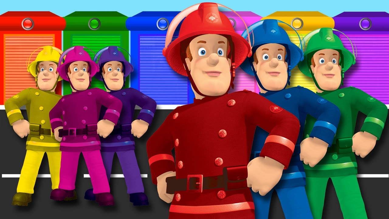 Fireman Sam Colors For Children To Learn With Colors Sam - Colours For ...