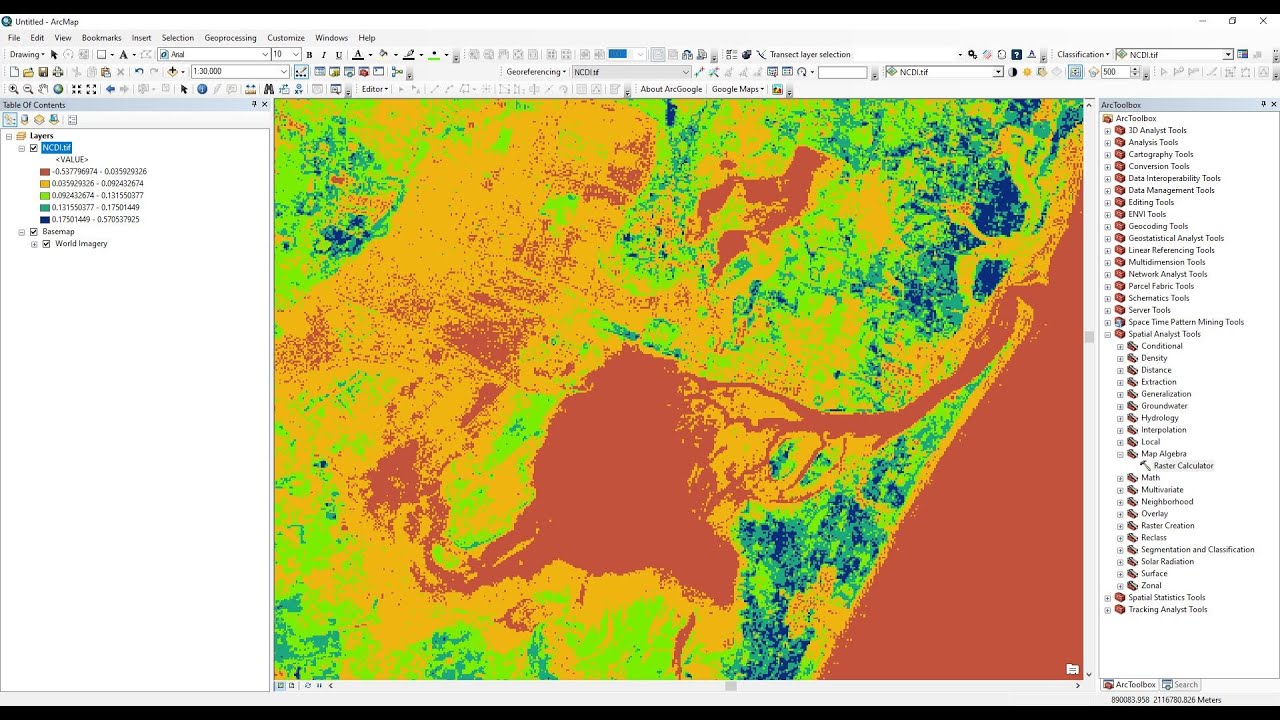 NDCI-Normalized Difference Chlorophyll Index using sentinel 2 - YouTube
