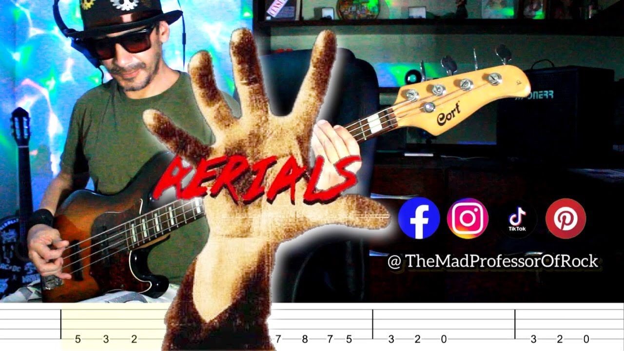 Aerials Bass Tabs in Video | System of a Down Cover and Tutorial - YouTube