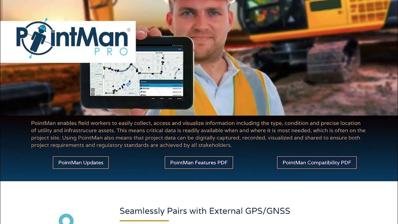 PointMan – Precision Underground Utility Mobile Mapping Software. - YouTube