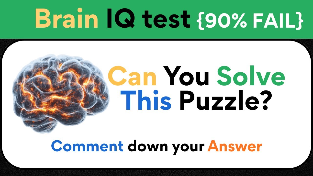90% will fail to solve this | Brain IQ test 003 - YouTube