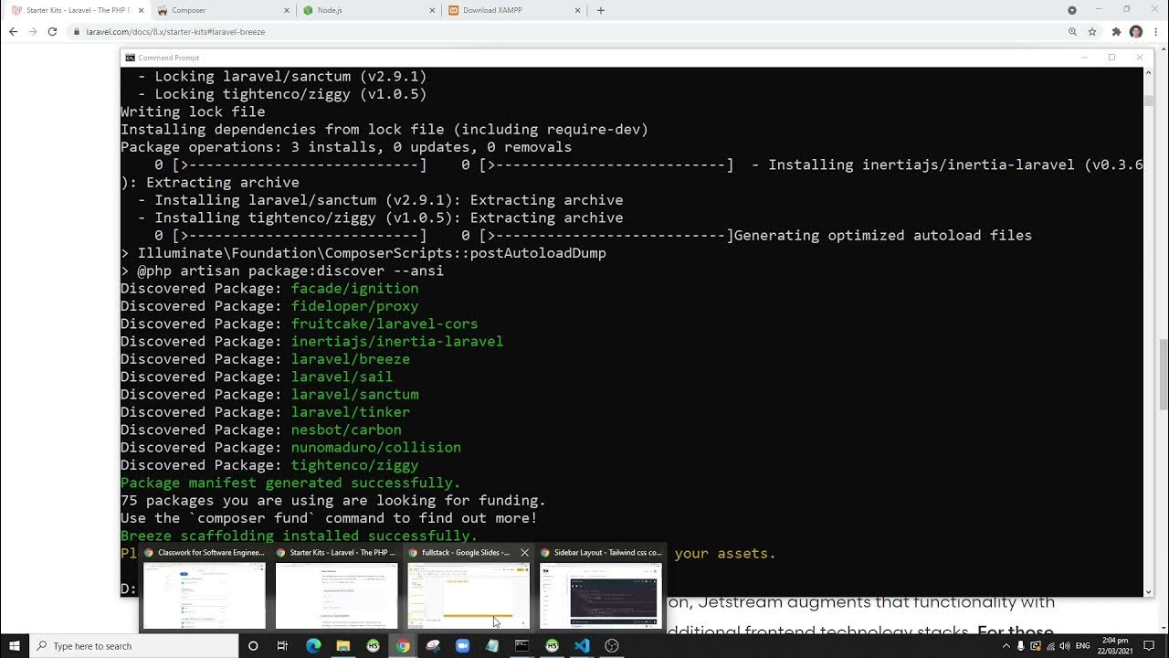 Laravel 8.x + Breeze + Inertiajs + Vue + Tailwindcss - YouTube