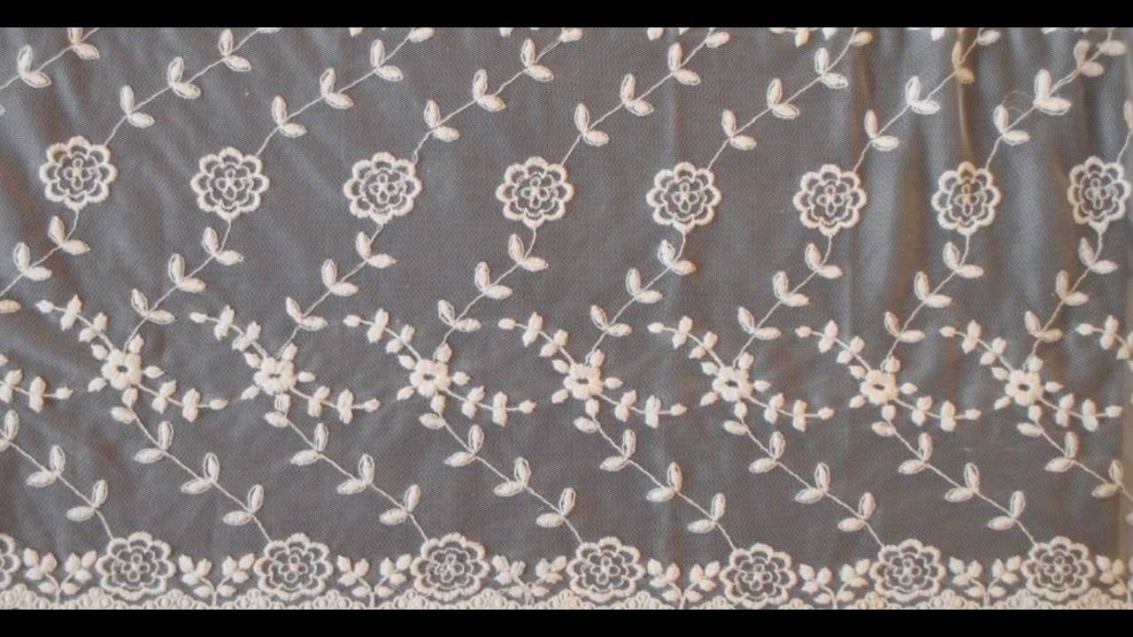 mesh embroidery fabric - YouTube