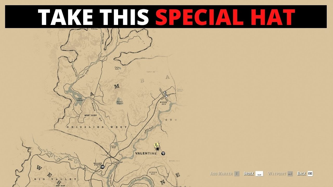 I found a special hat and a note hidden behind the waterfall - RDR2 ...