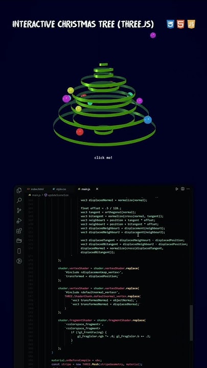 Interactive Christmas Tree Threejs🧑💻 Coding Programming 2024 2933