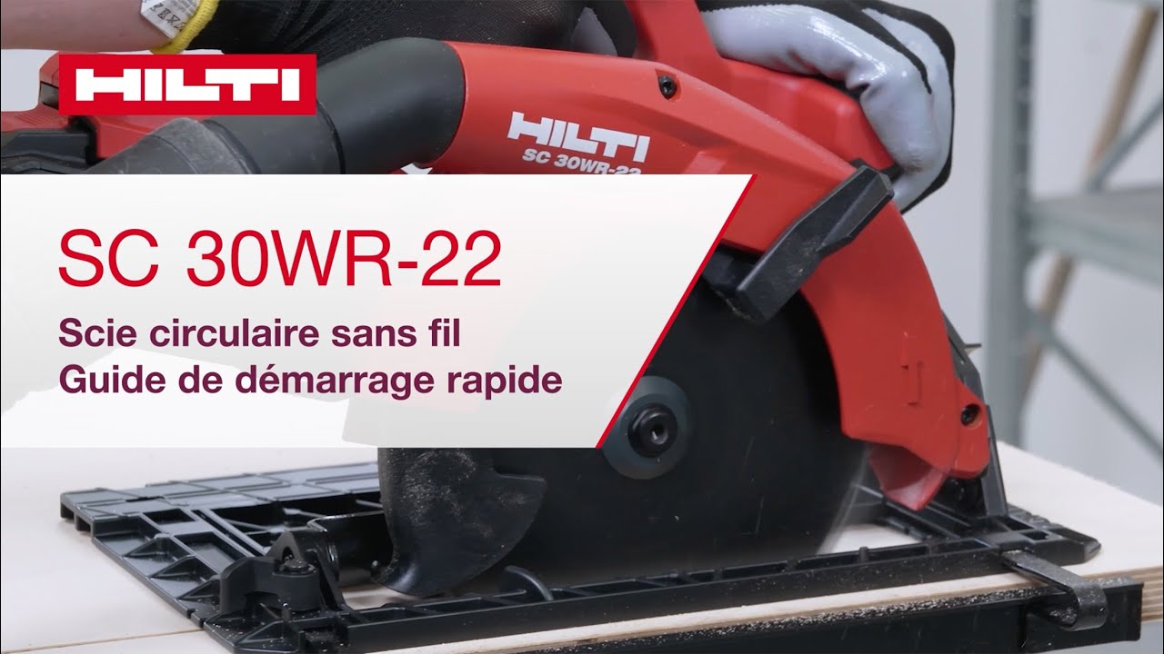 Scie circulaire sans fil Hilti Nuron SC 30WR-22 - Guide de démarrage ...
