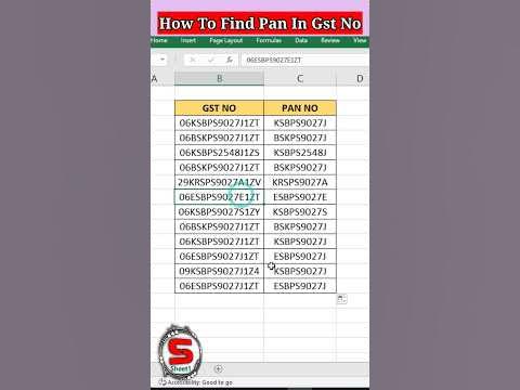 How To Find Pan No From Gst No | Excel Tips And Tricks | Advance Excel Tips | #short #excel #gst ...