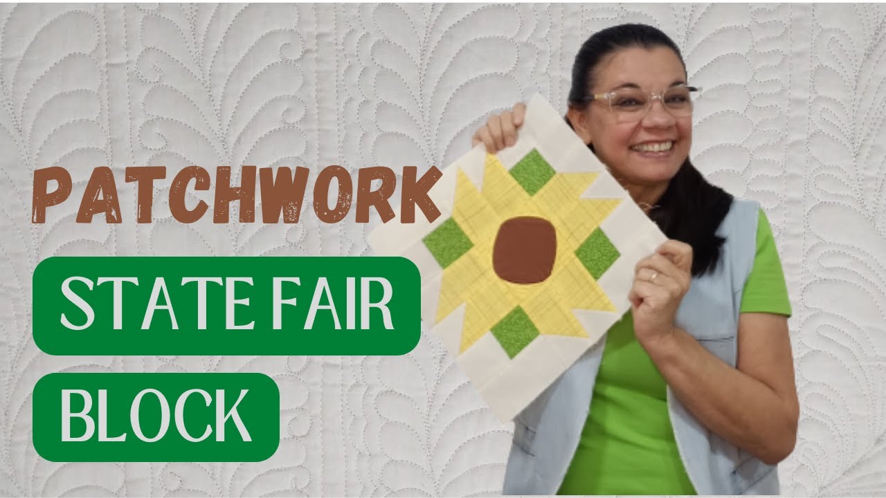 Aprenda como fazer esse bloco de patchwork STATE FAIR BLOCK #patchwork ...