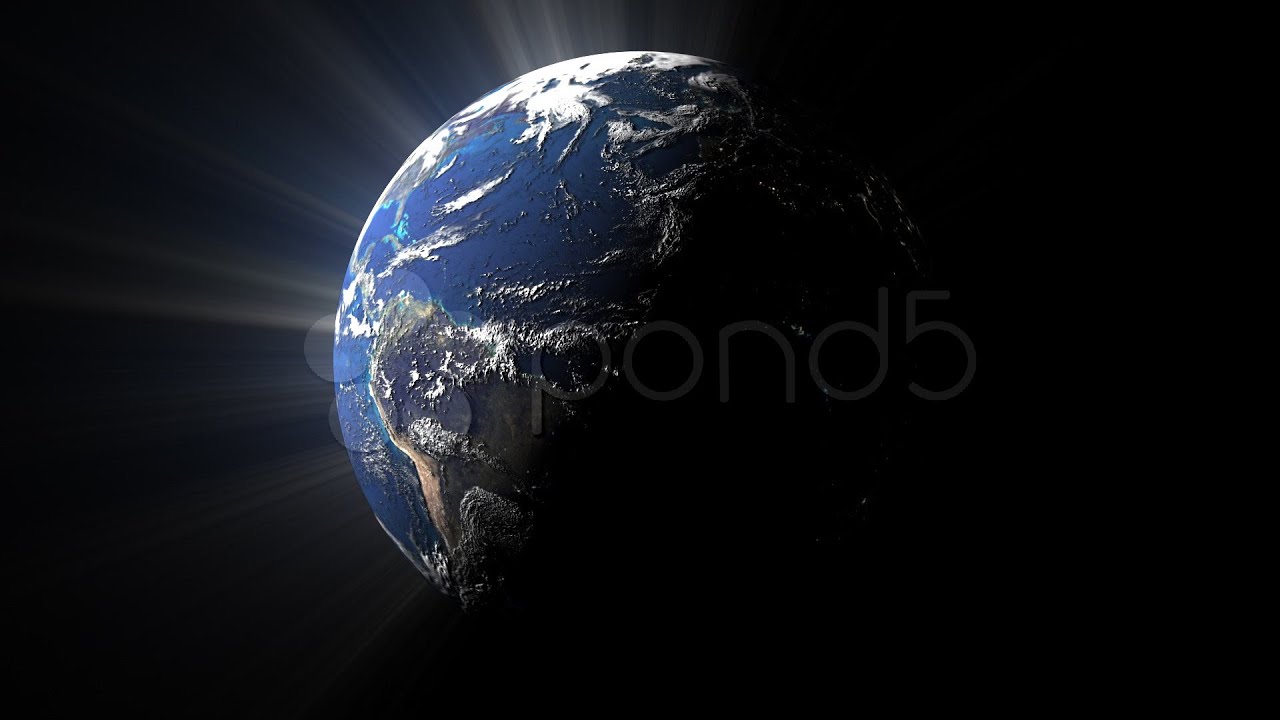 Earth With Light Beams Looping Background. Stock Footage - YouTube