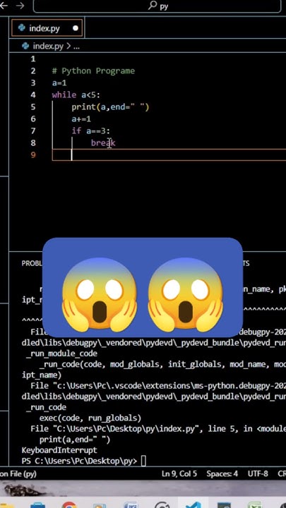 Python Programming 😱😱 Shorts Ytshorts Python Pythonprogramming Pythontutorial Programming
