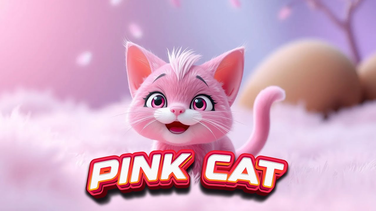 Pink Cat - Playful Kitten Song | Fun Animal Song | Kids Learning Music ...