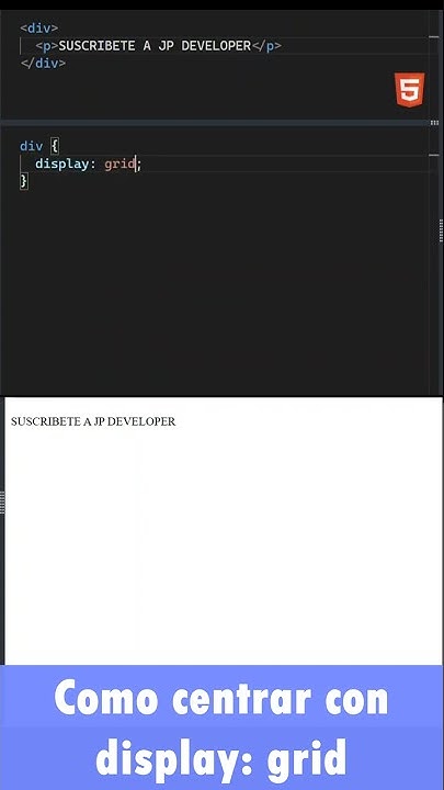 Como centrar un elemento con display grid en #css #shorts - YouTube