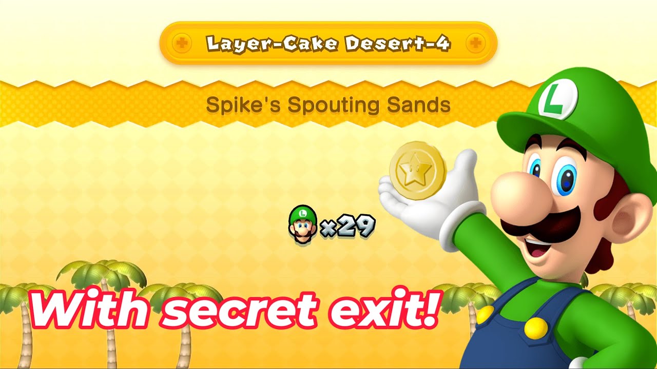 Super Mario Bros U Deluxe, LAYER CAKE DESERT-4,Spikes spouting sands ...