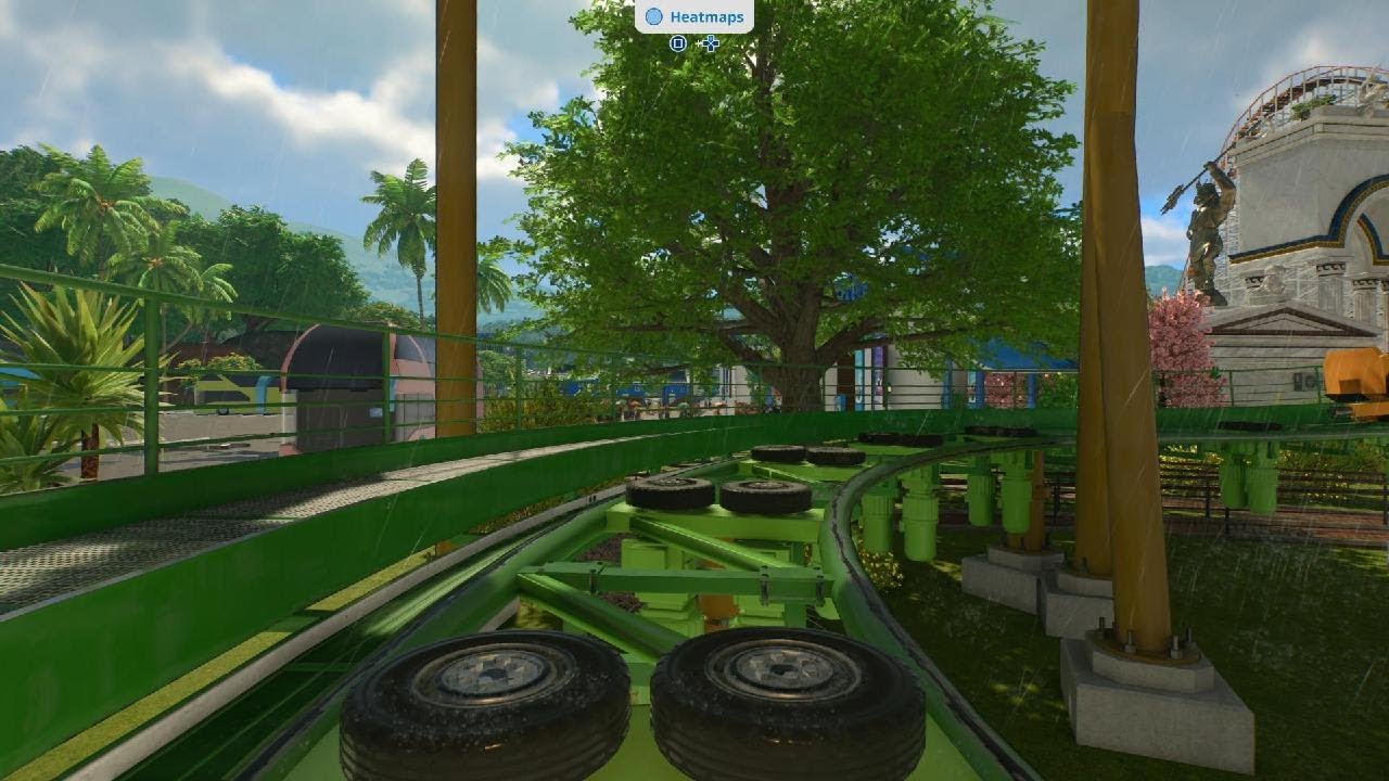 Planet Coaster 2 Multiverse Coaster POV with rain - Jungle Cat - YouTube