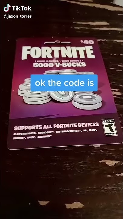 Fortnite code for 5000 V bucks - YouTube