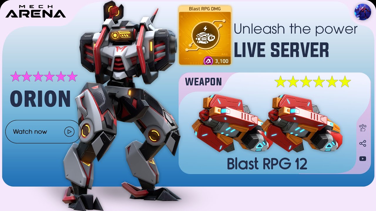 Orion Blast RPG 12: Unleash the full potential - Mech Arena - YouTube