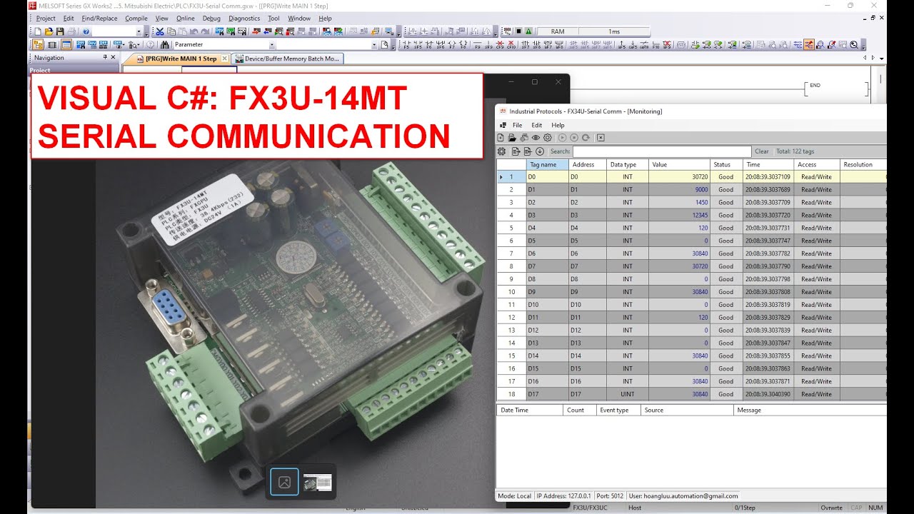 💢 Visual C#: PLC FX3U(Board China) Serial Communication - YouTube