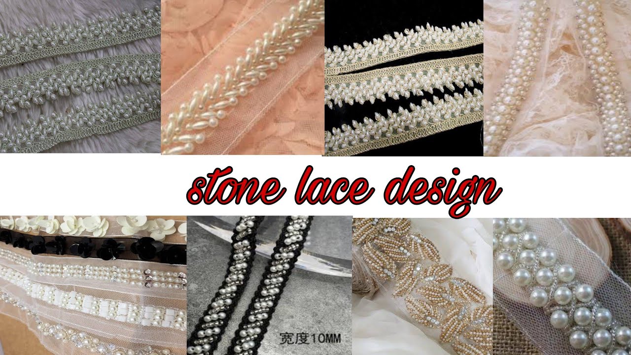 trending stone lace design/lace design - YouTube