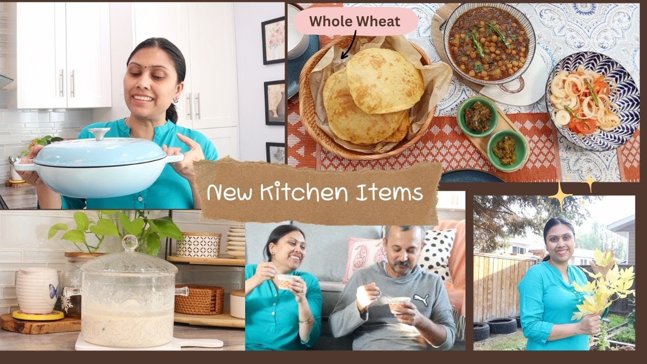 New Kitchen Items - Cooking Chole Bhature - whole wheat bhatura recipe - YouTube