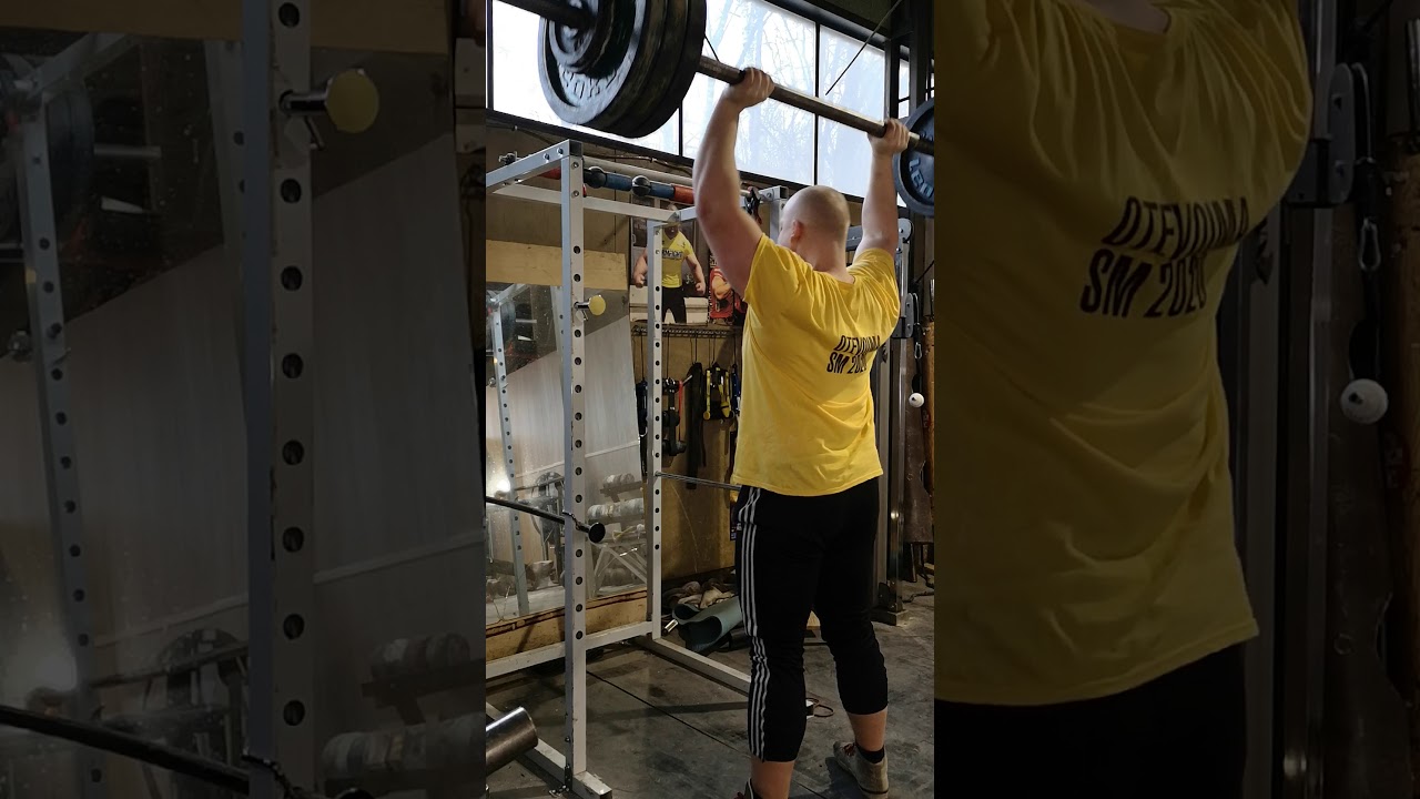 120kgx3 Strict Axle Press - YouTube