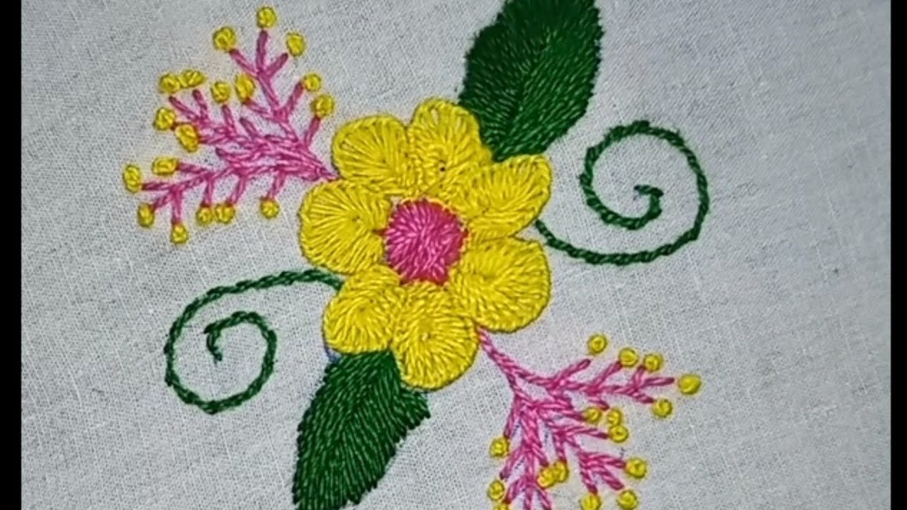 latest basic design follower hand embroidery Stitch.জামার একটি নতুন ...
