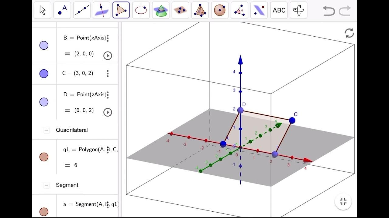 geogebra to construct the parallelepiped - YouTube