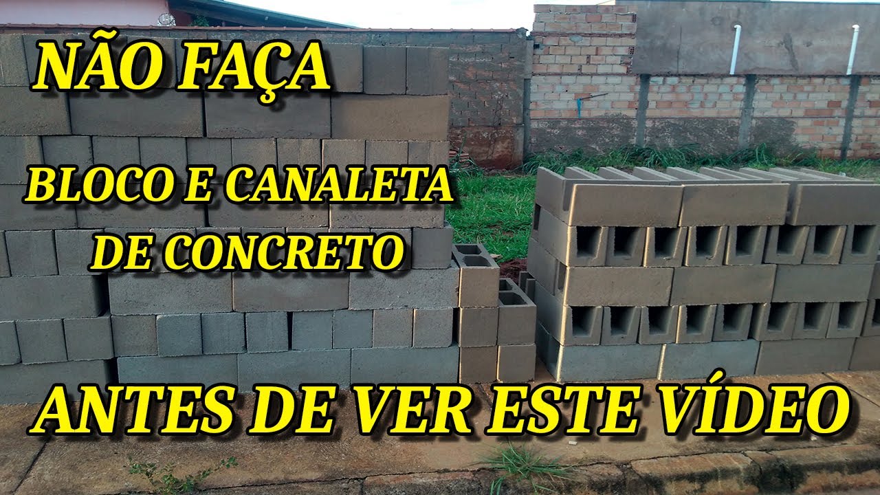 faça você mesmo seu BLOCO ou CANALETA de Concreto - YouTube