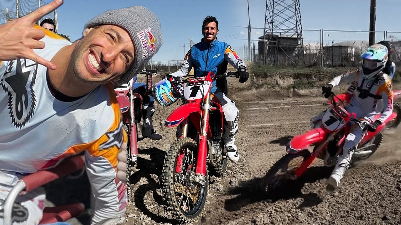 DANIEL RICCIARDO having fun on DIRT BIKES - YouTube