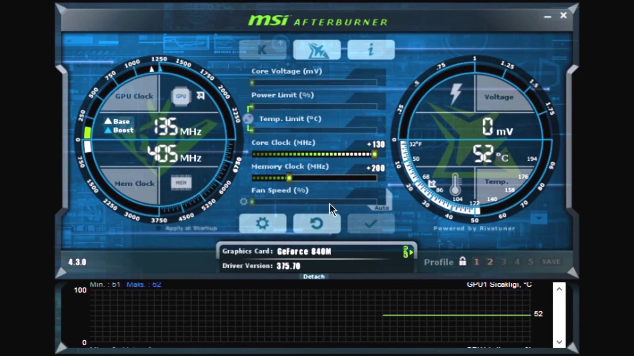 How to overclock your Mobile GPU via MSI AfterBurner [840M] - YouTube