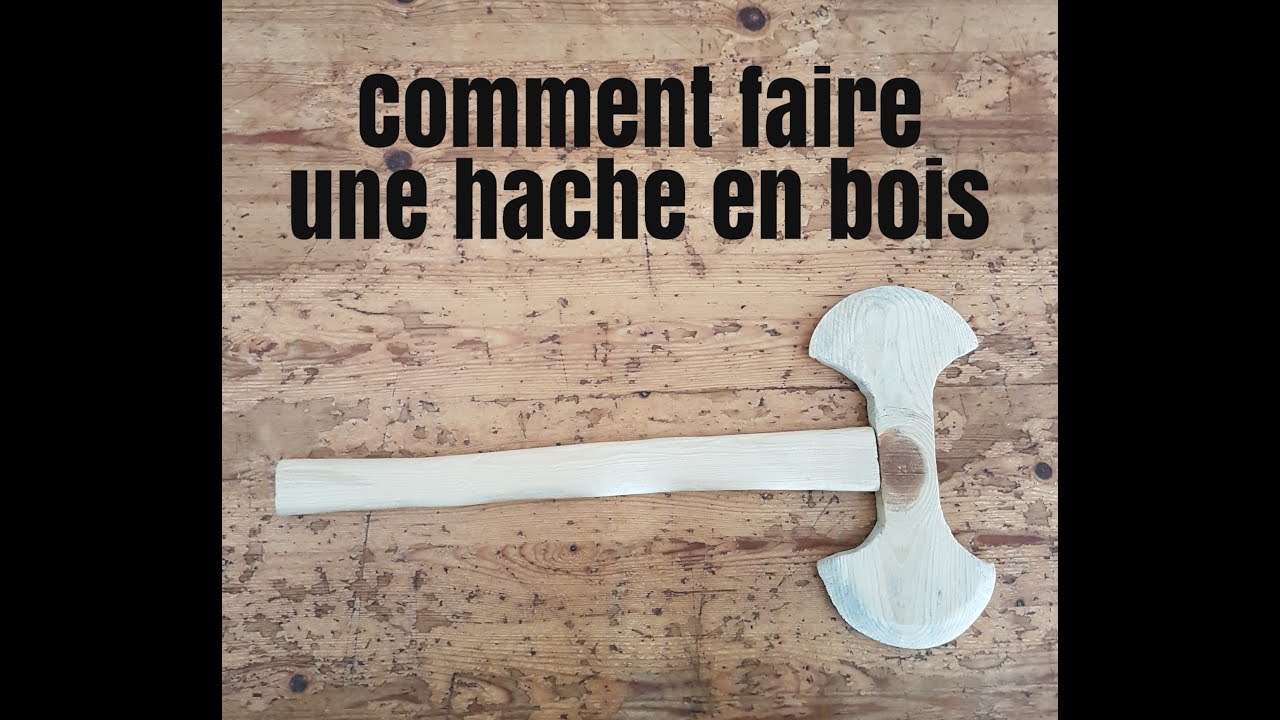 comment faire une hache en bois- tuto palette en bois - YouTube