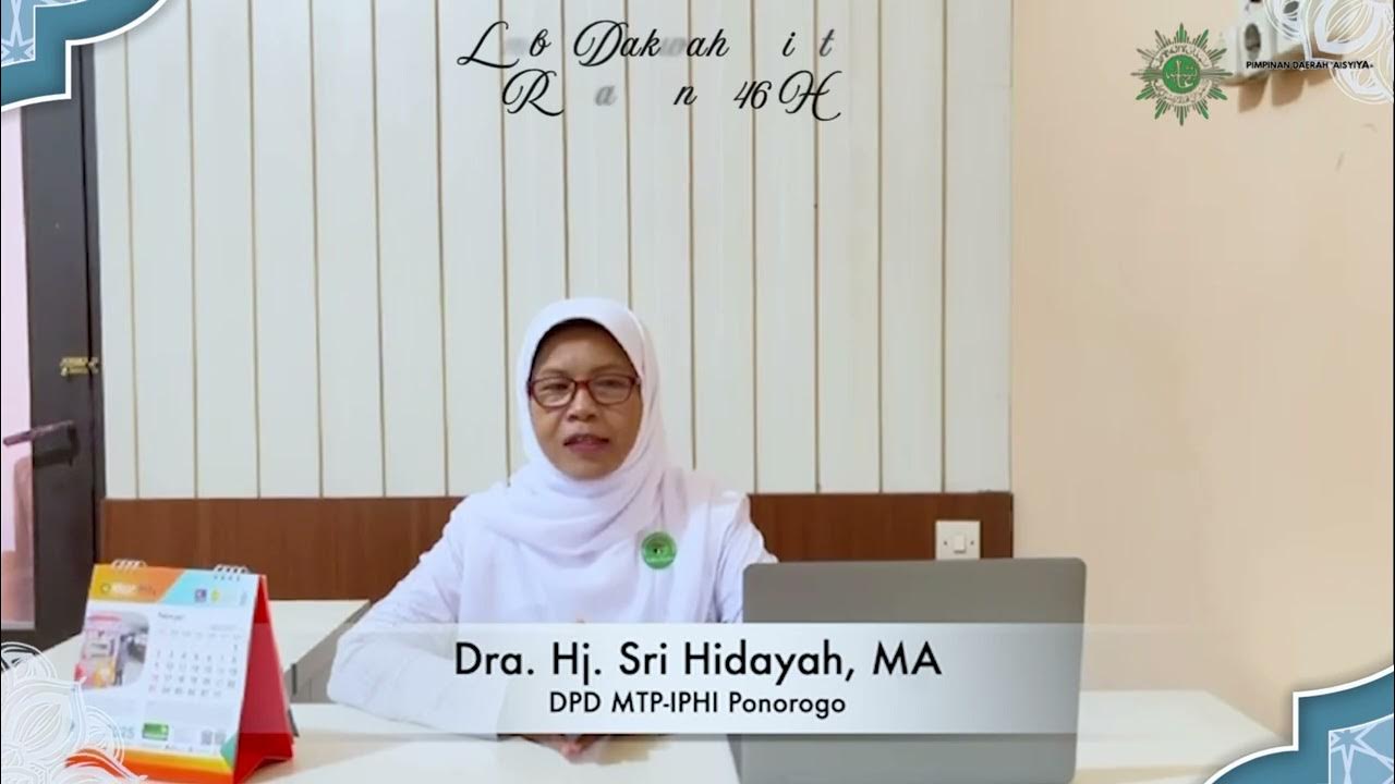 Ucapan Hj. Sri Hidayah,MA - YouTube