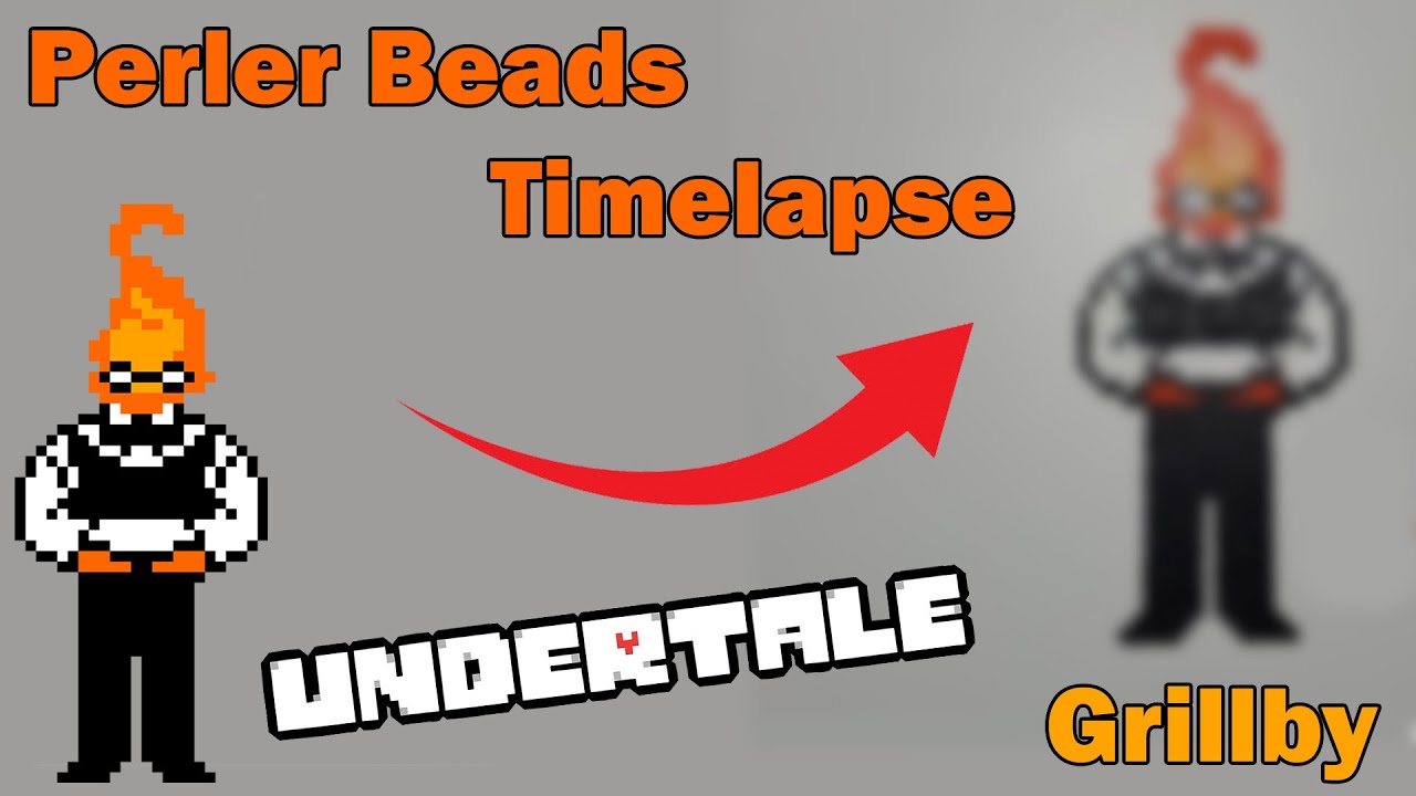 Perler Beads Timelapse Grillby Undertale Pixel Art Youtube 5461