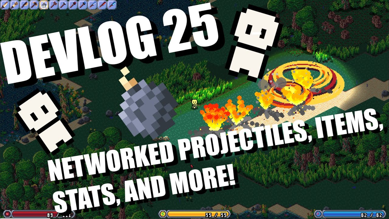 Isometria Devlog 25 Networked Projectiles Items Stats And More Made With Pygame And 1364