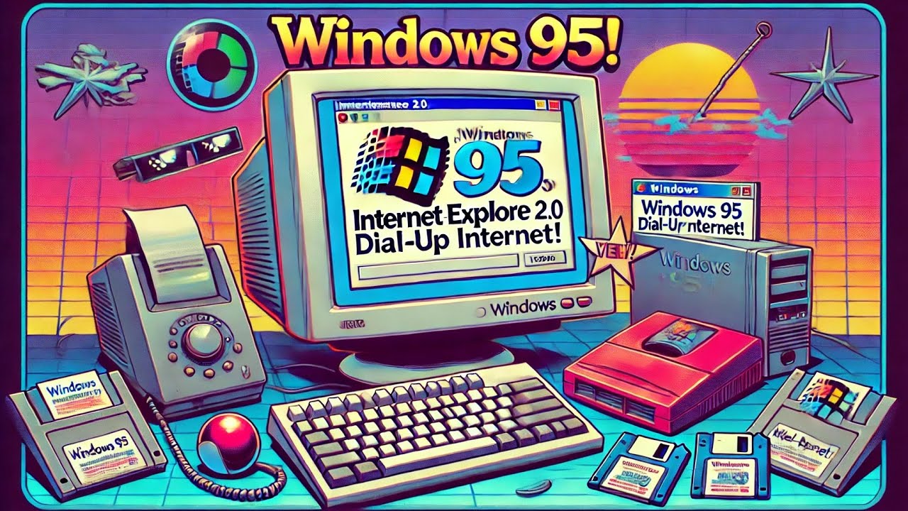 Windows 95 dial-up internet in 2024 - 86Box - YouTube